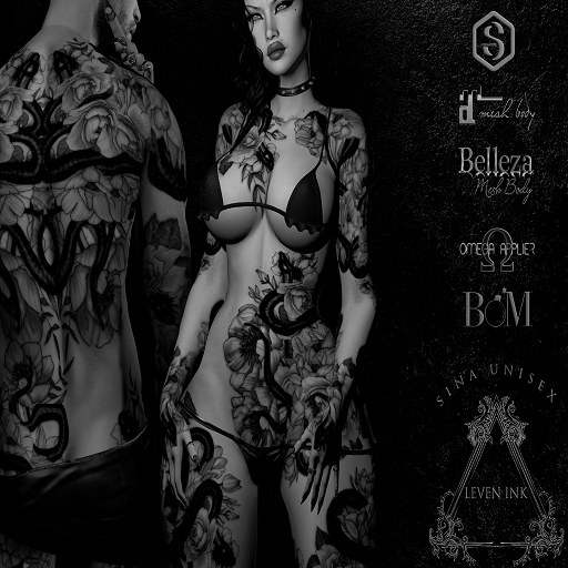 Second Life Marketplace Leven Ink Tattoo Sina Black